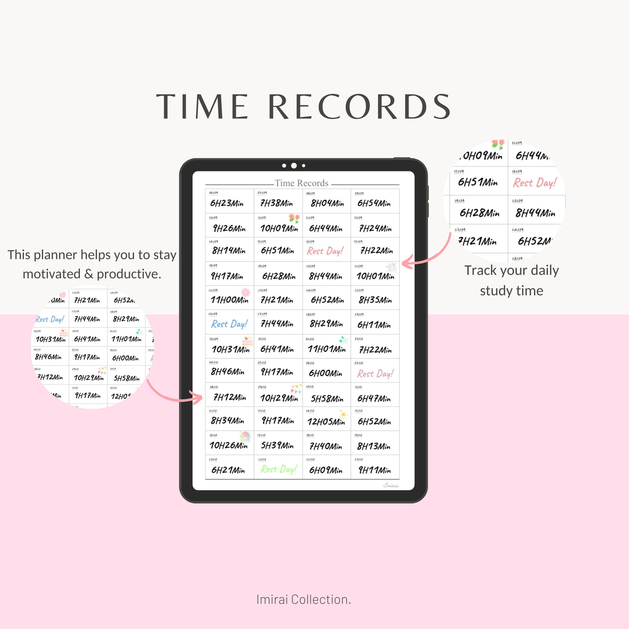 Student Digital Planner | Be Studious Undated Daily Planner | College ...