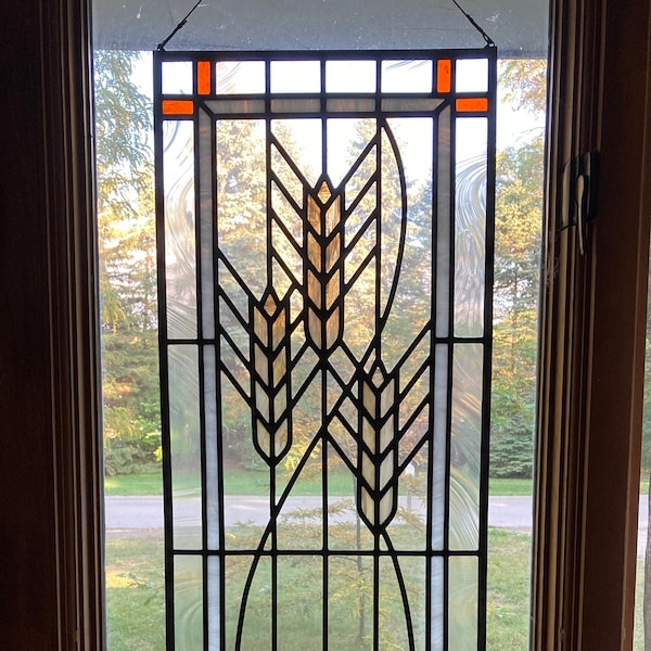 Stained Glass Wheat Panel - Etsy