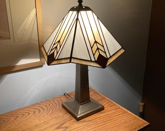 Prairie Style Stained Glass Lamp - Small - Etsy