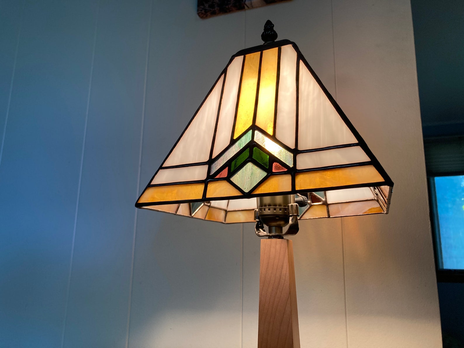 Prairie Style Stained Glass Lamp - Small - Etsy