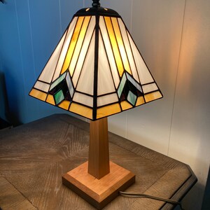 Prairie Style Stained Glass Lamp - Small - Etsy