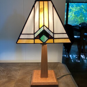 Prairie Style Stained Glass Lamp - Small - Etsy