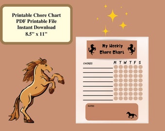 Horse Chore Chart - Etsy UK