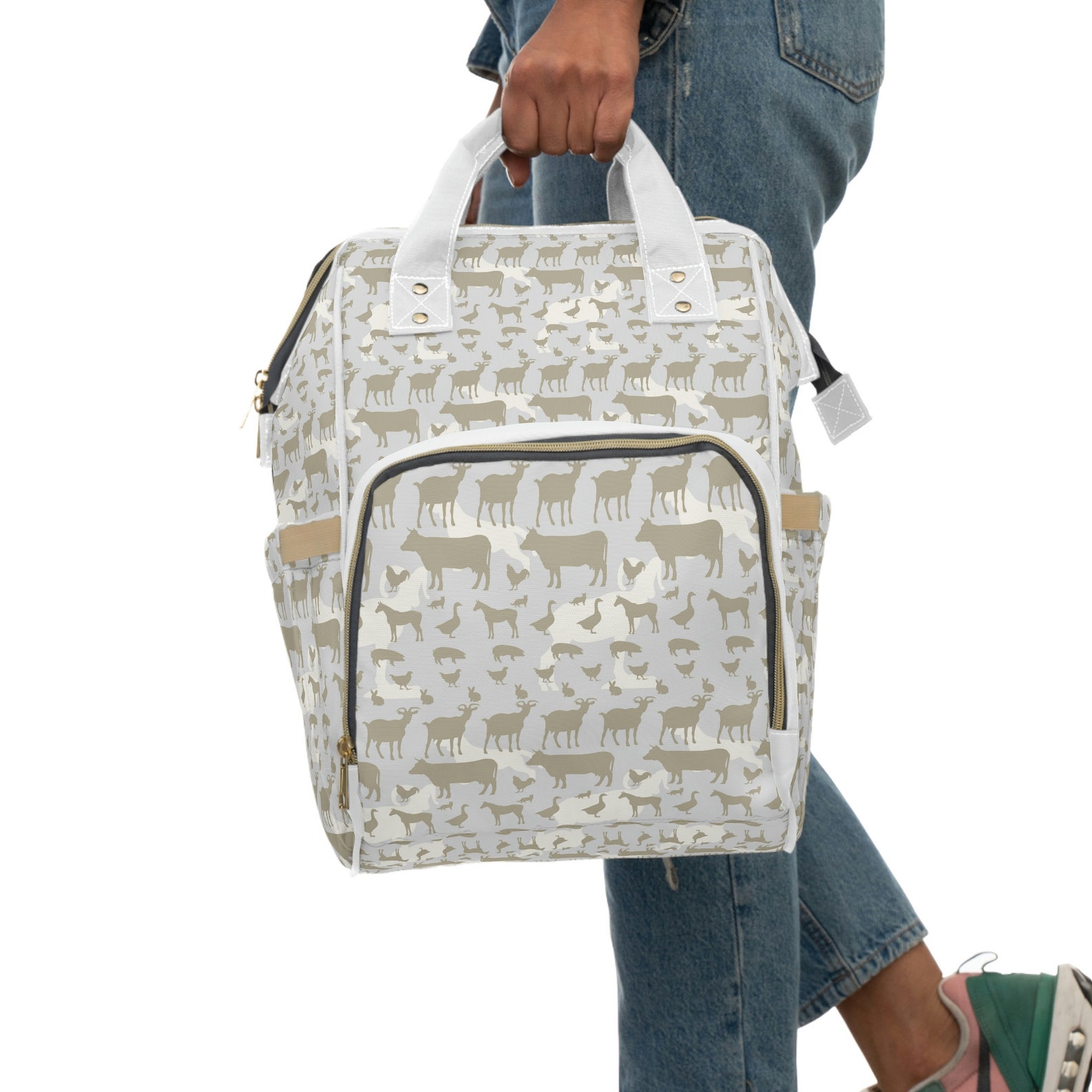 Neutral Farm Animal Themed Diaper Bag Gender Neutral Nursery Essential ...