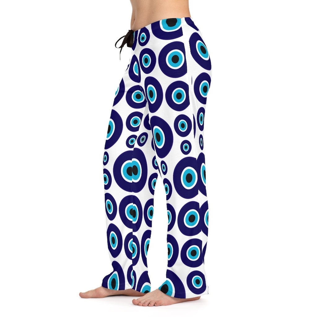 Women's Evil Eye Pajama Bottoms | Stylish Lounge Pants Evil Eye Pj's ...