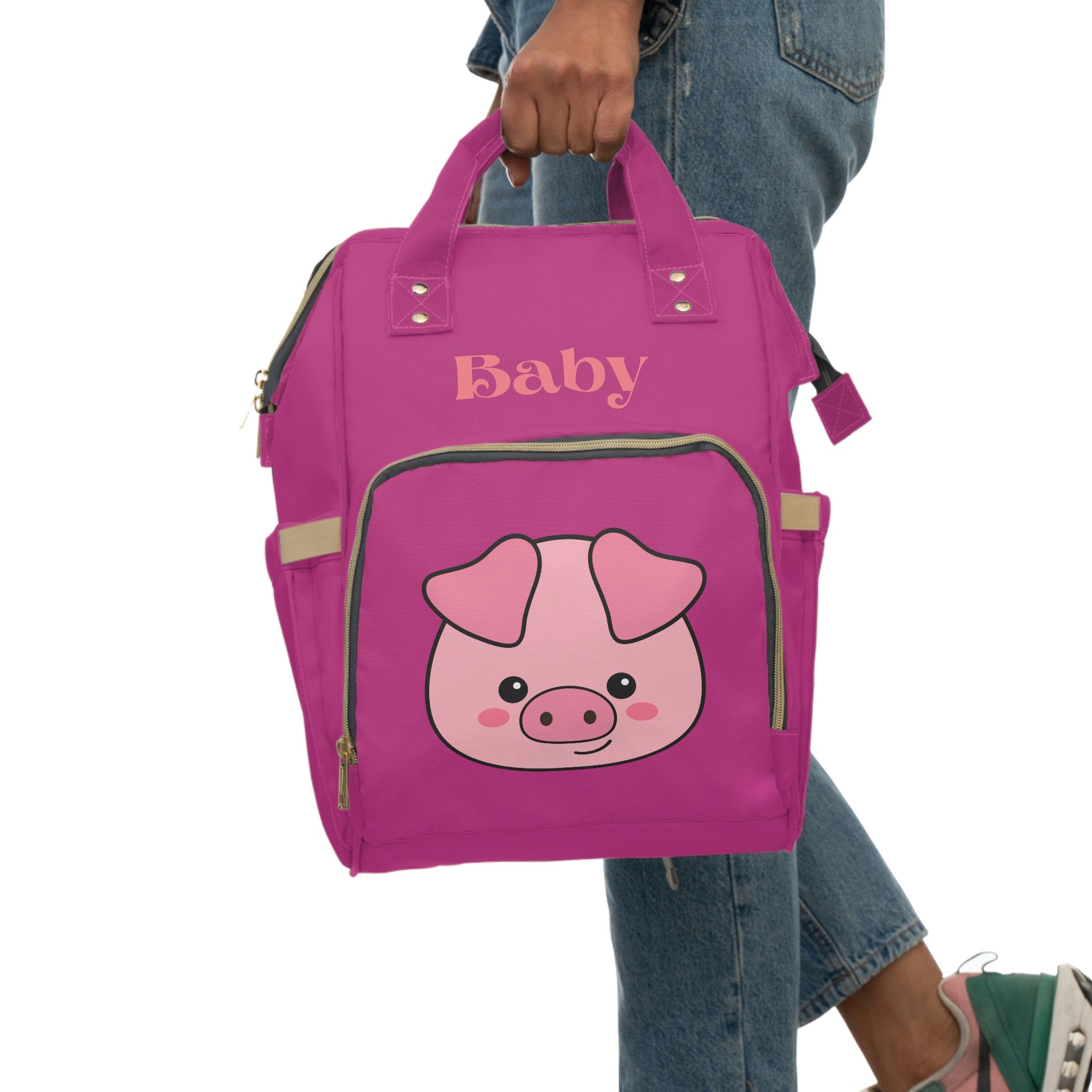 Pig Diaper Bag Adorable Pig Themed Baby Bag Cute Pig Print Diaper Tote ...