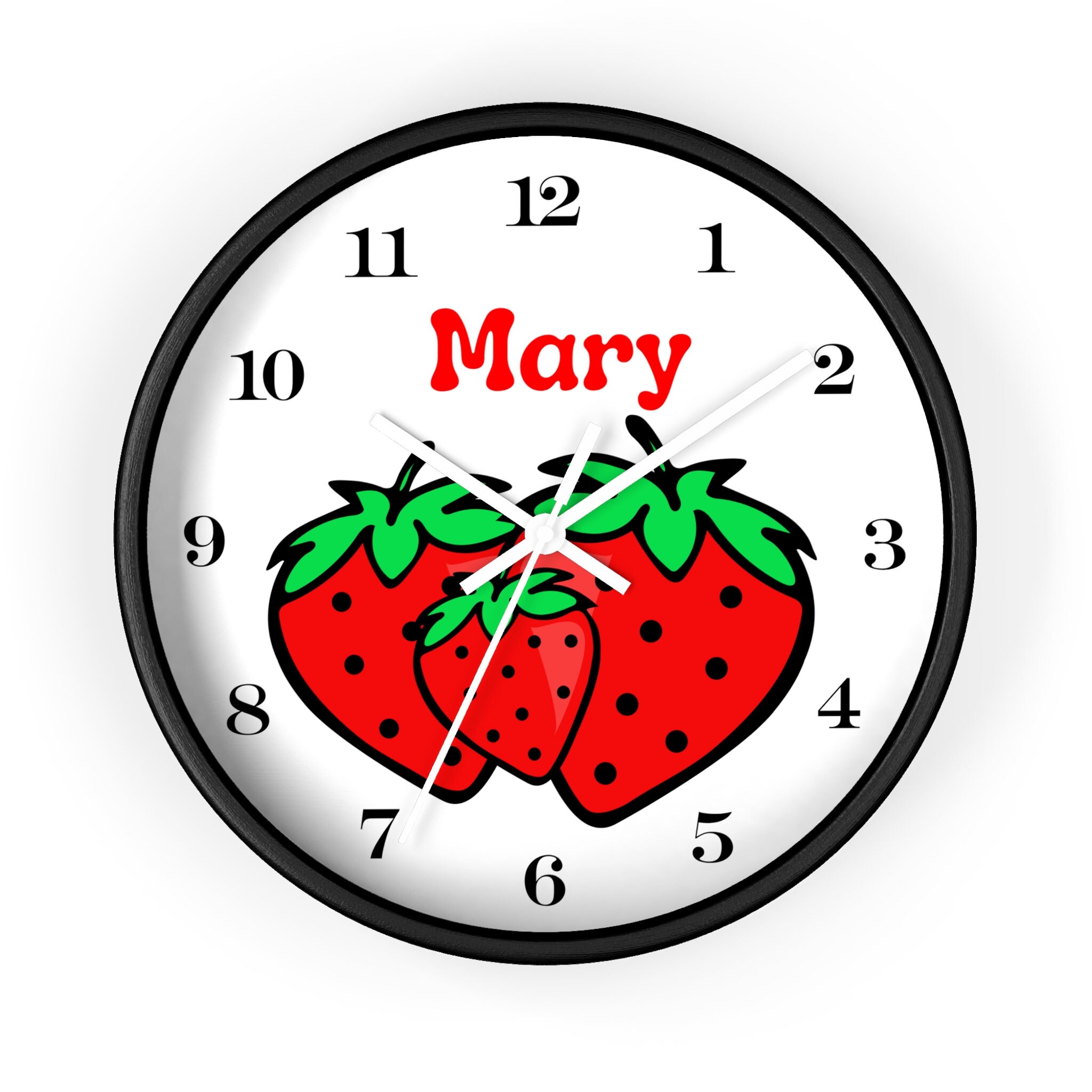 Personalized Strawberry Wall Clock Customized Fruit Theme Clock ...