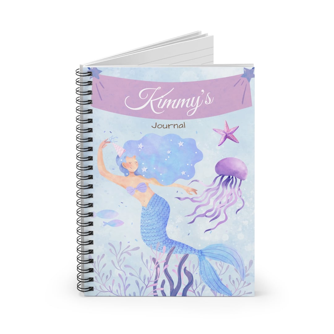 Girls Personalized Mermaid Journal Custom Mermaid Diary for Children ...
