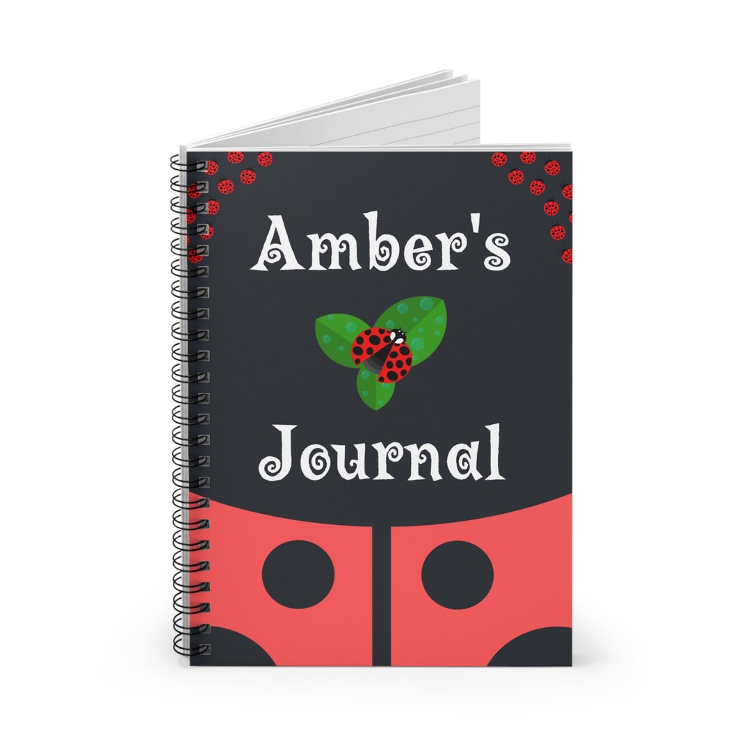 Personalized Ladybug Journal for Kids Custom Writing and Sketching ...