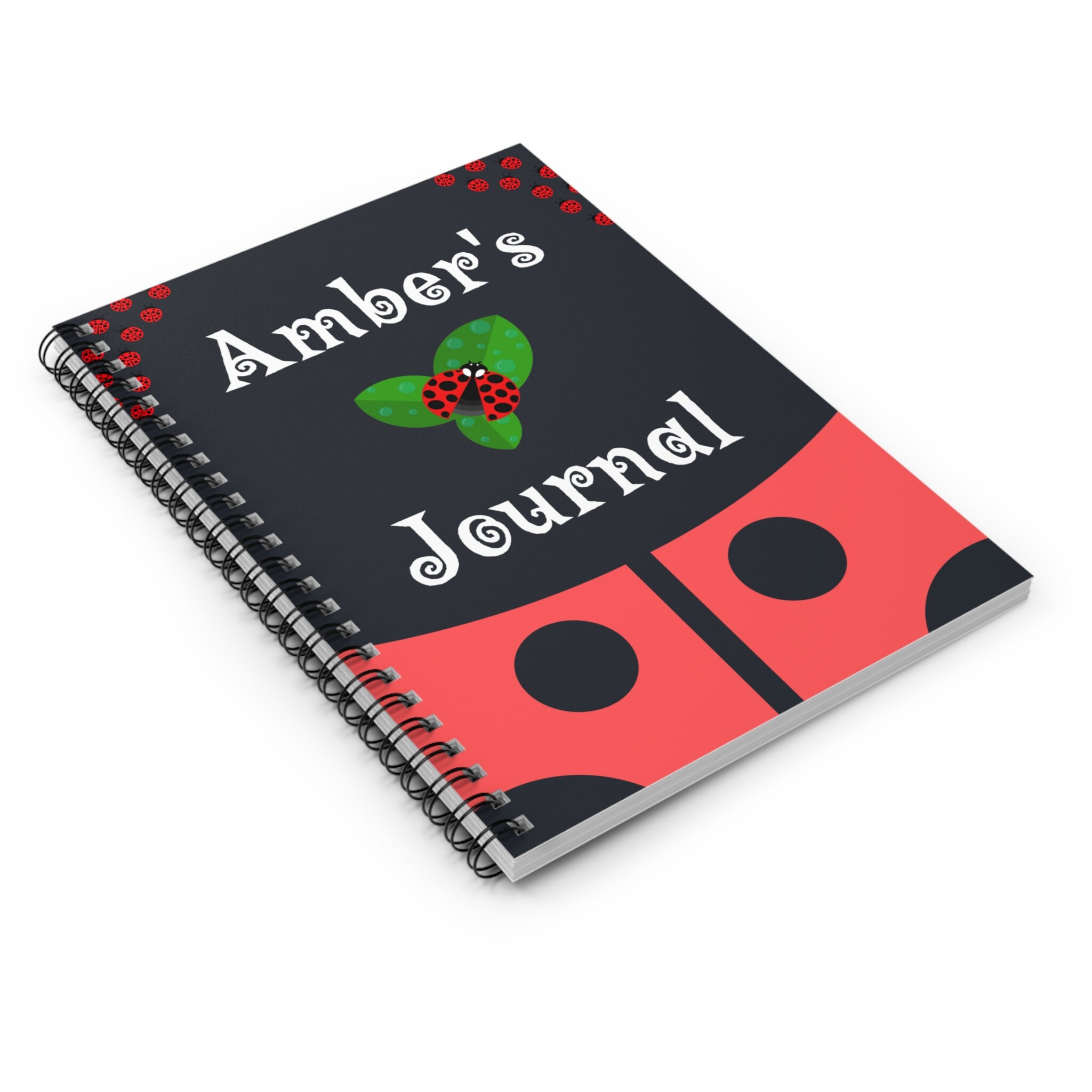 Personalized Ladybug Journal for Kids Custom Writing and Sketching ...