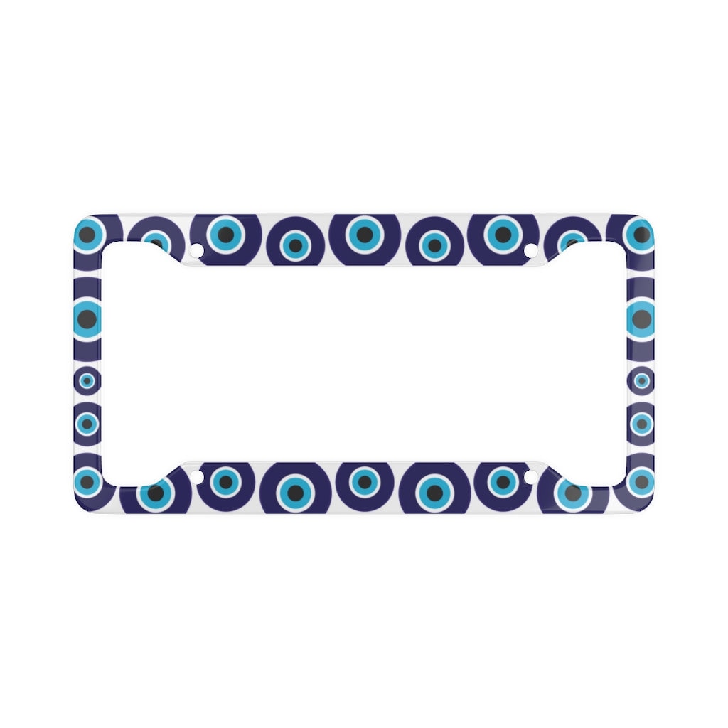 Evil Eye License Plate Frame Evil Eye Design Car Decor Evil Eye Car ...