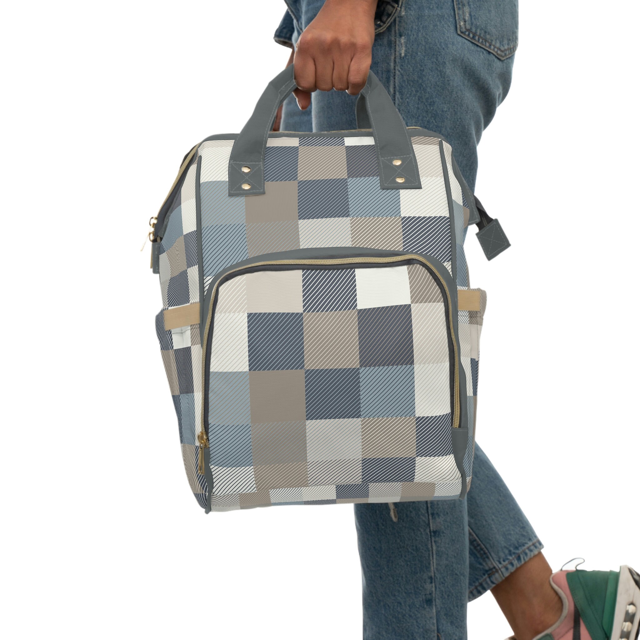 Abstract Geometric Patchwork Diaper Bag Stylish and Functional - Etsy