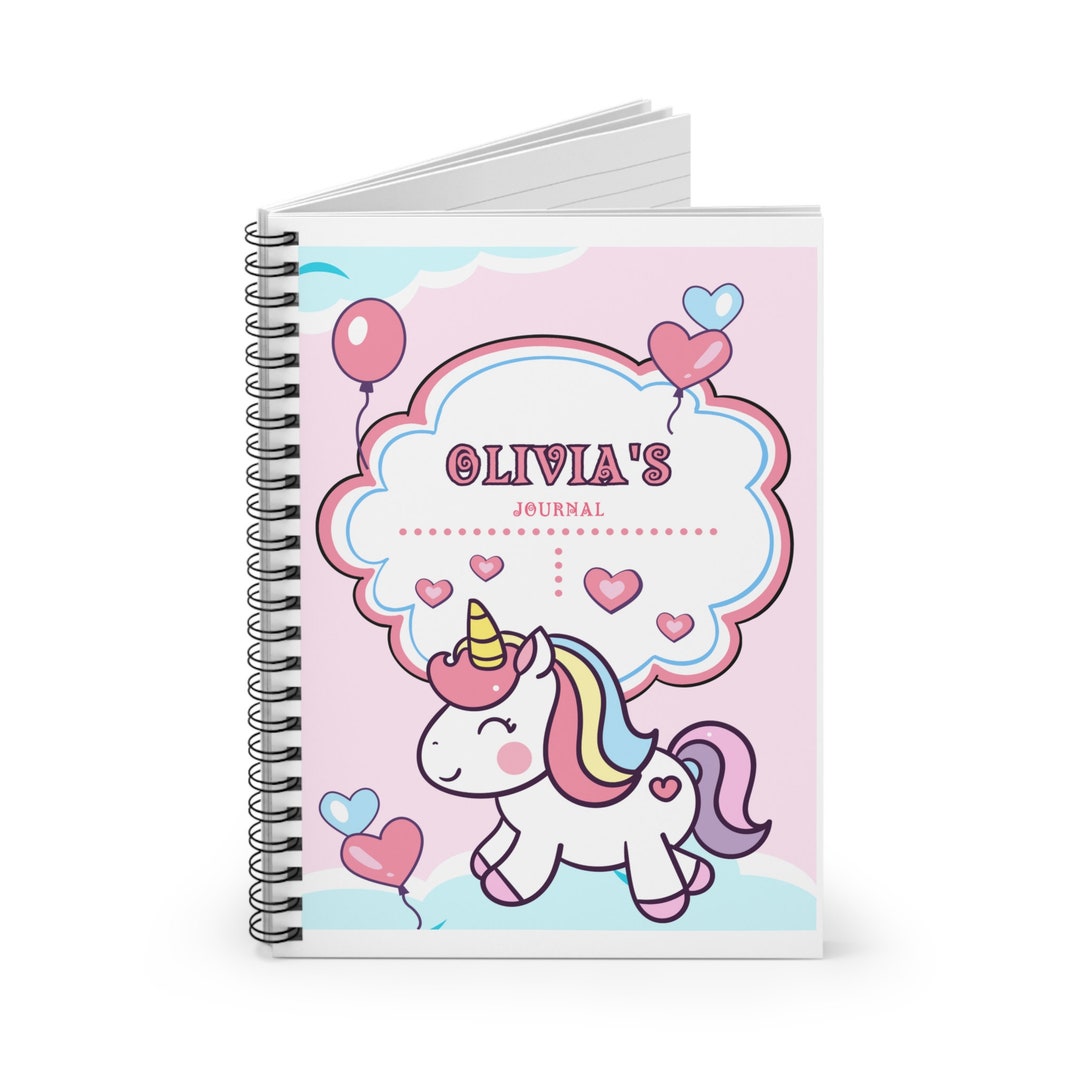 Personalized Unicorn Journal Custom Unicorn Diary for Children Kids ...