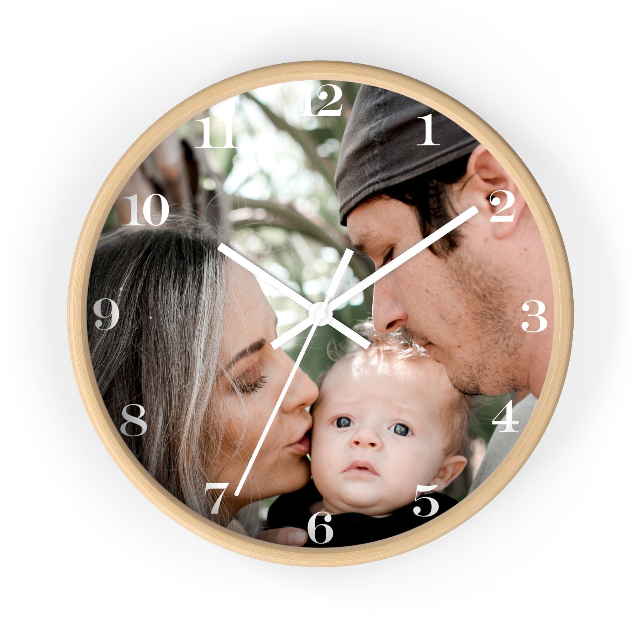 Custom Portrait Wall Clock Personalized Photo Clock Unique Home Decor ...