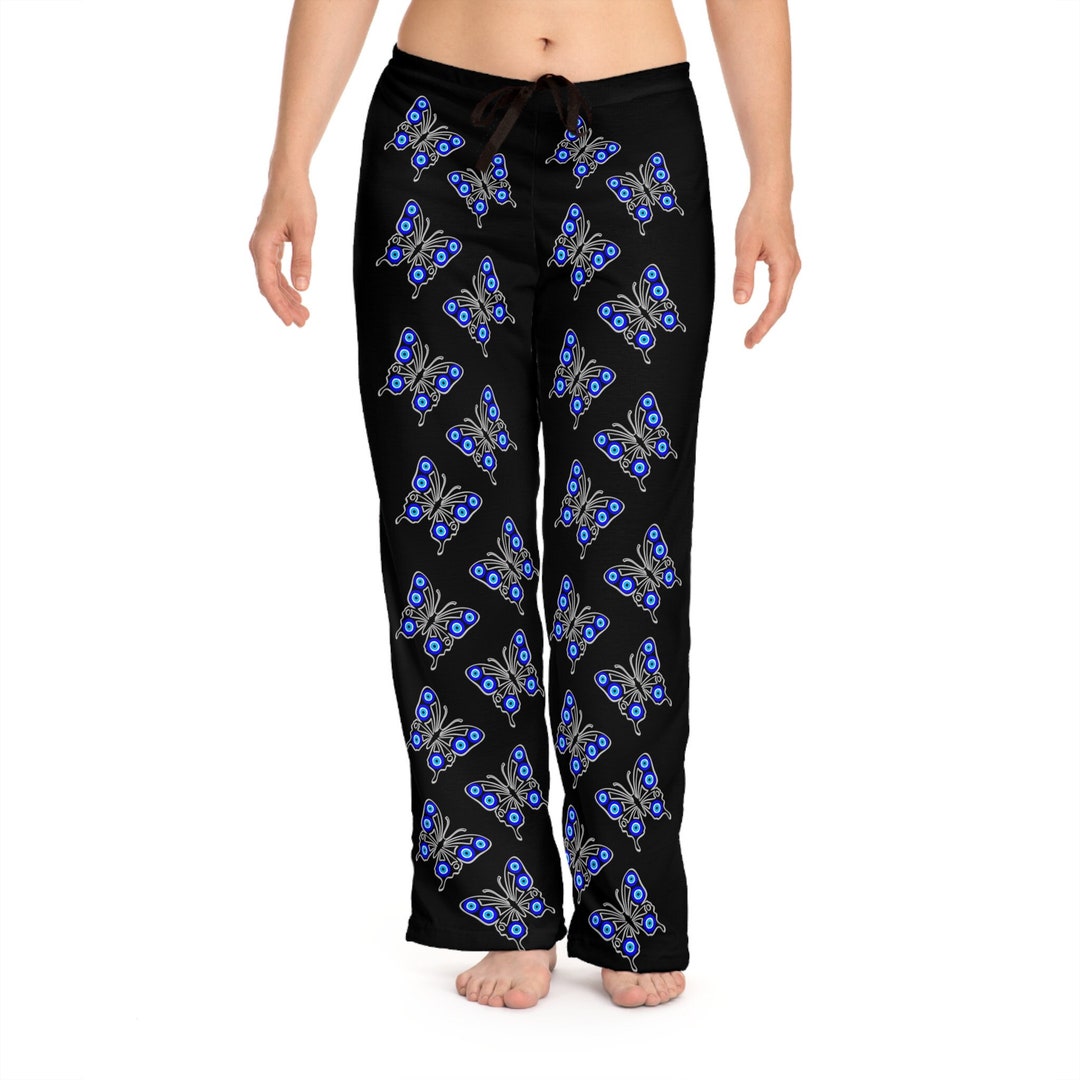 Evil Eye Butterfly Women's Pajama Bottoms Stylish Pajama Pants With ...