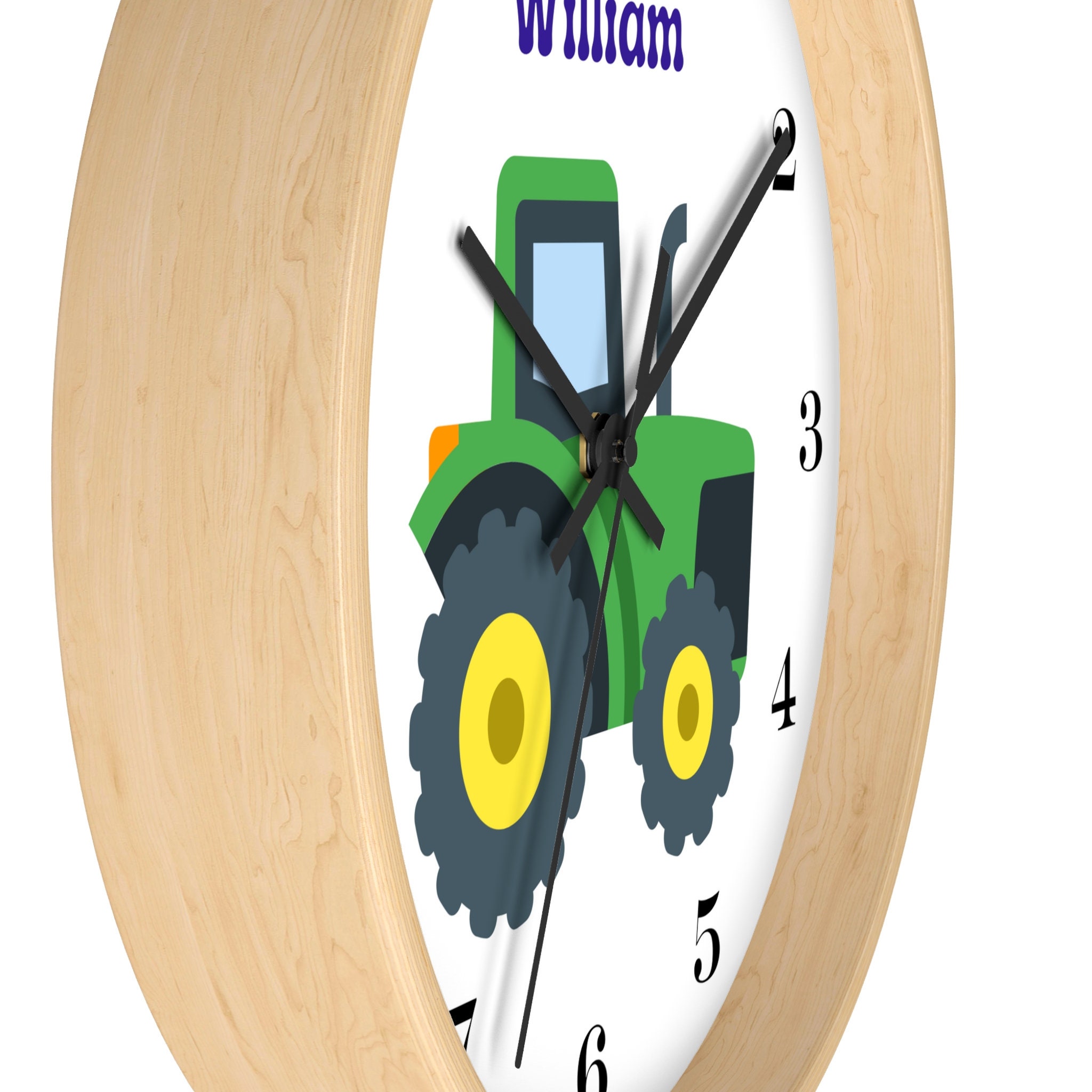 Personalized Tractor Clock Kids Room Wall Decor Farm Theme - Etsy