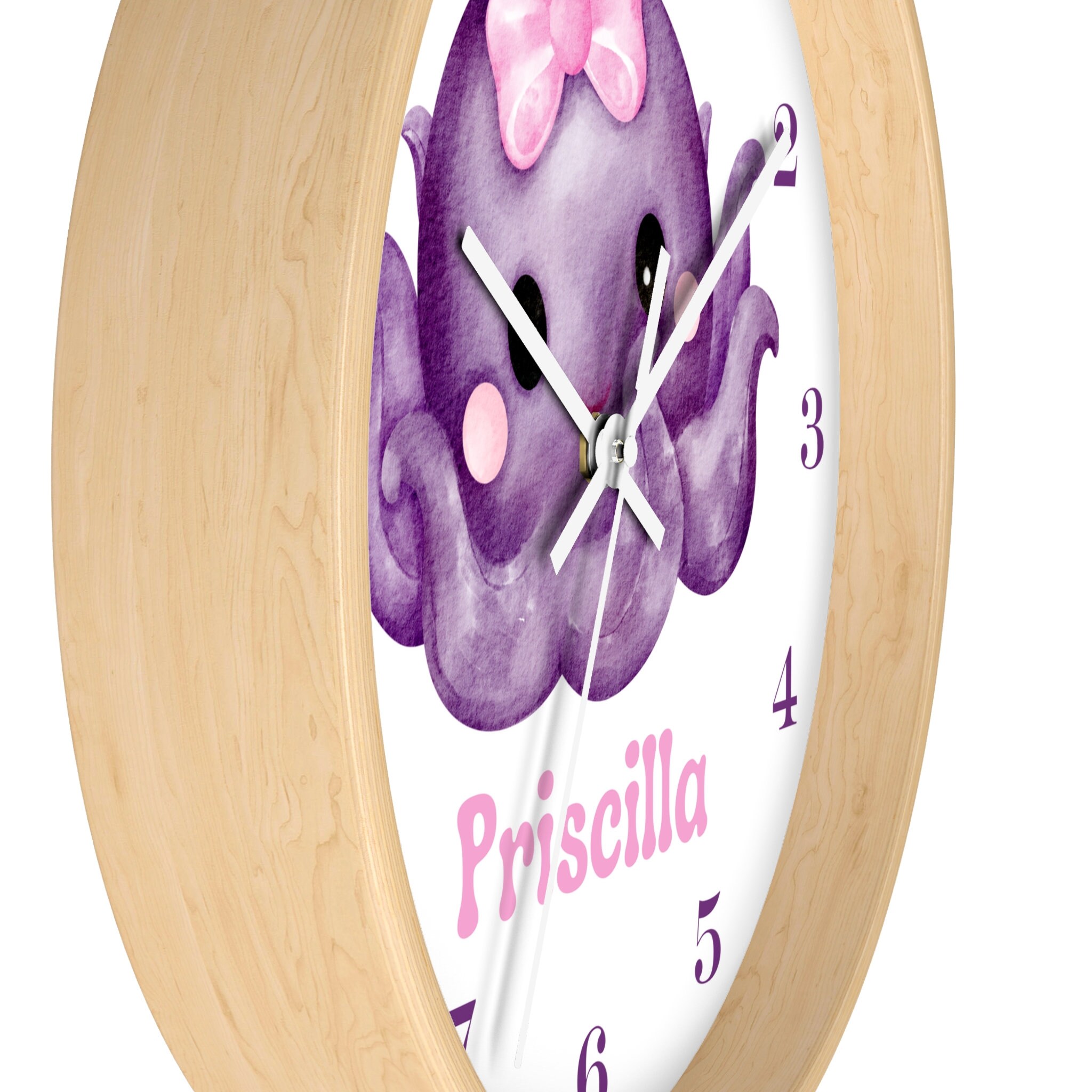 Personalized Kids Wall Clock Personalized Octopus Clock - Etsy