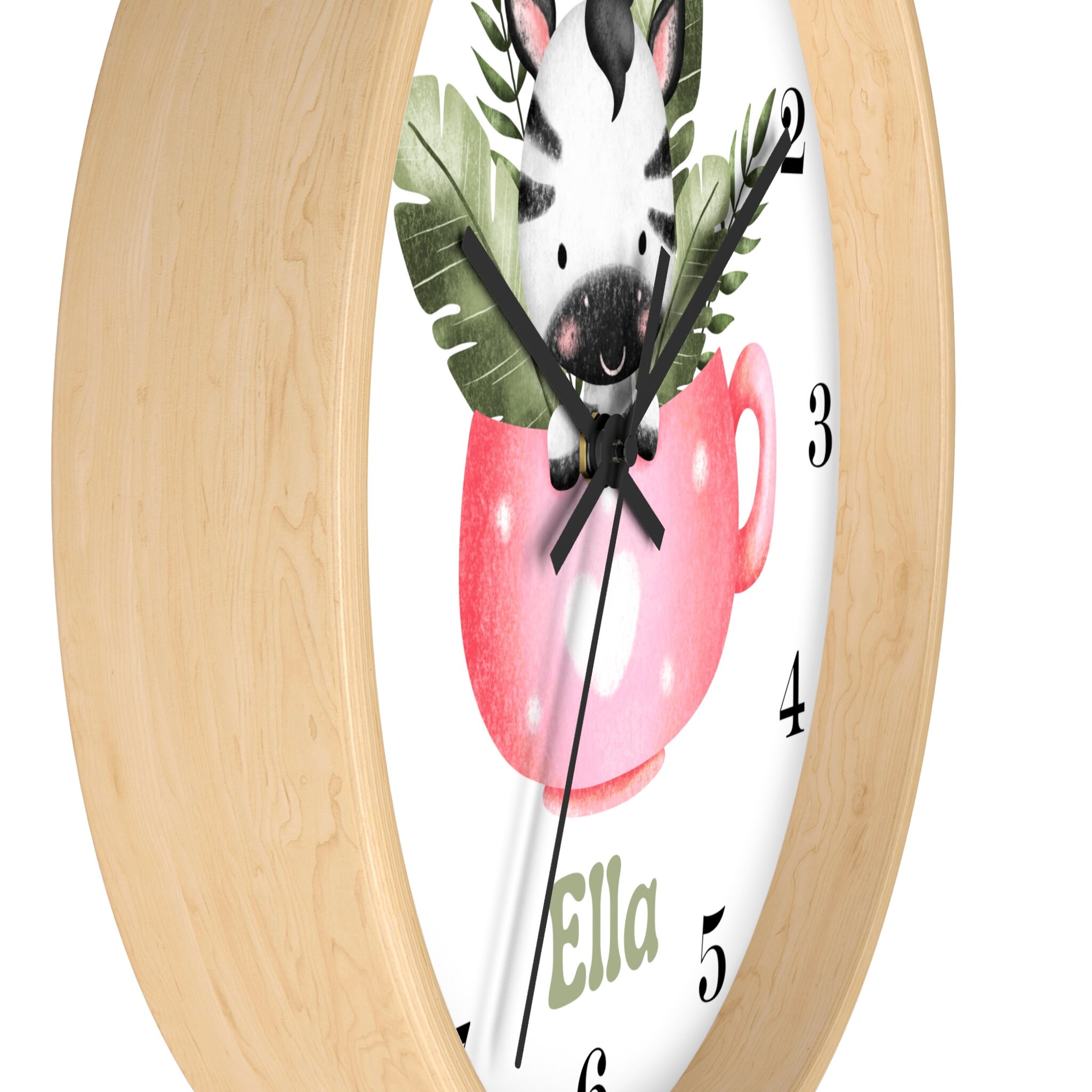 Personalized Zebra Clock Kids Wall Decor Zebra Theme Room - Etsy