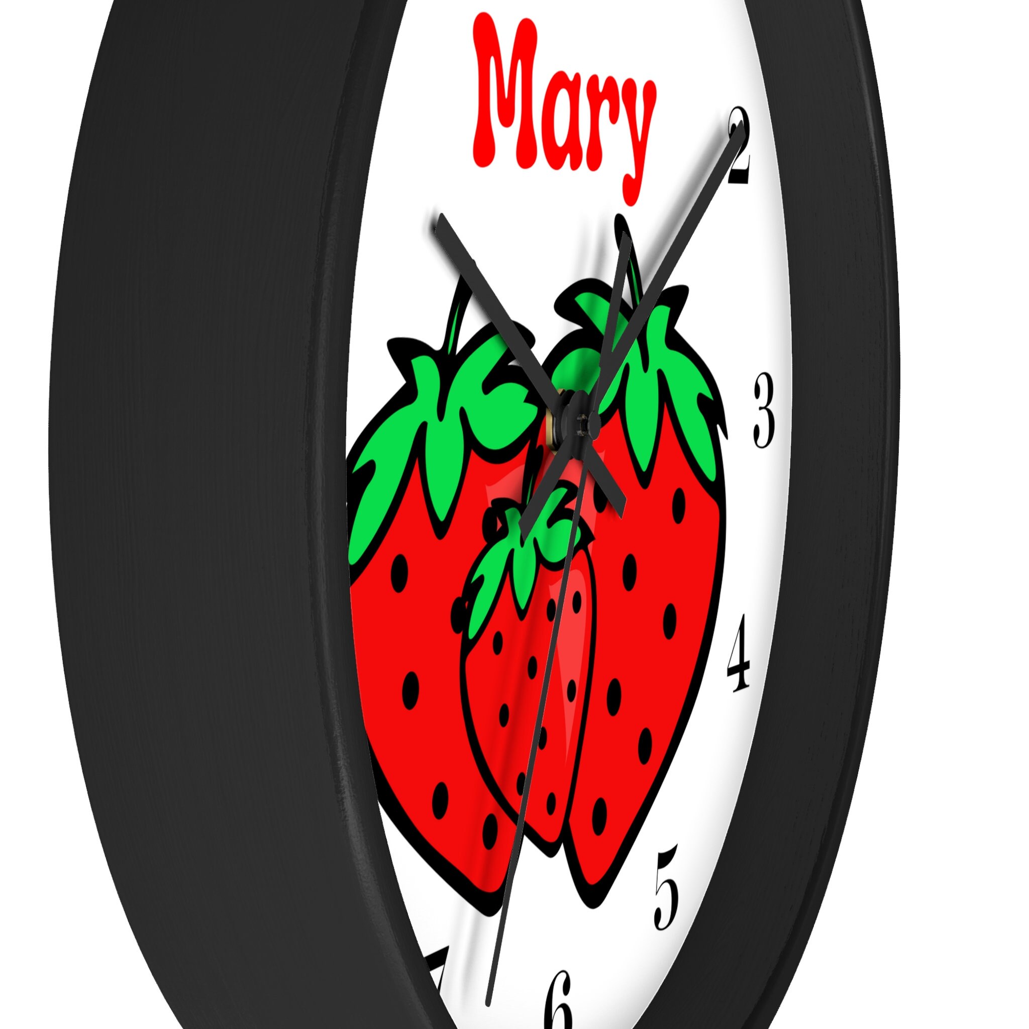 Personalized Strawberry Wall Clock Customized Fruit Theme Clock ...