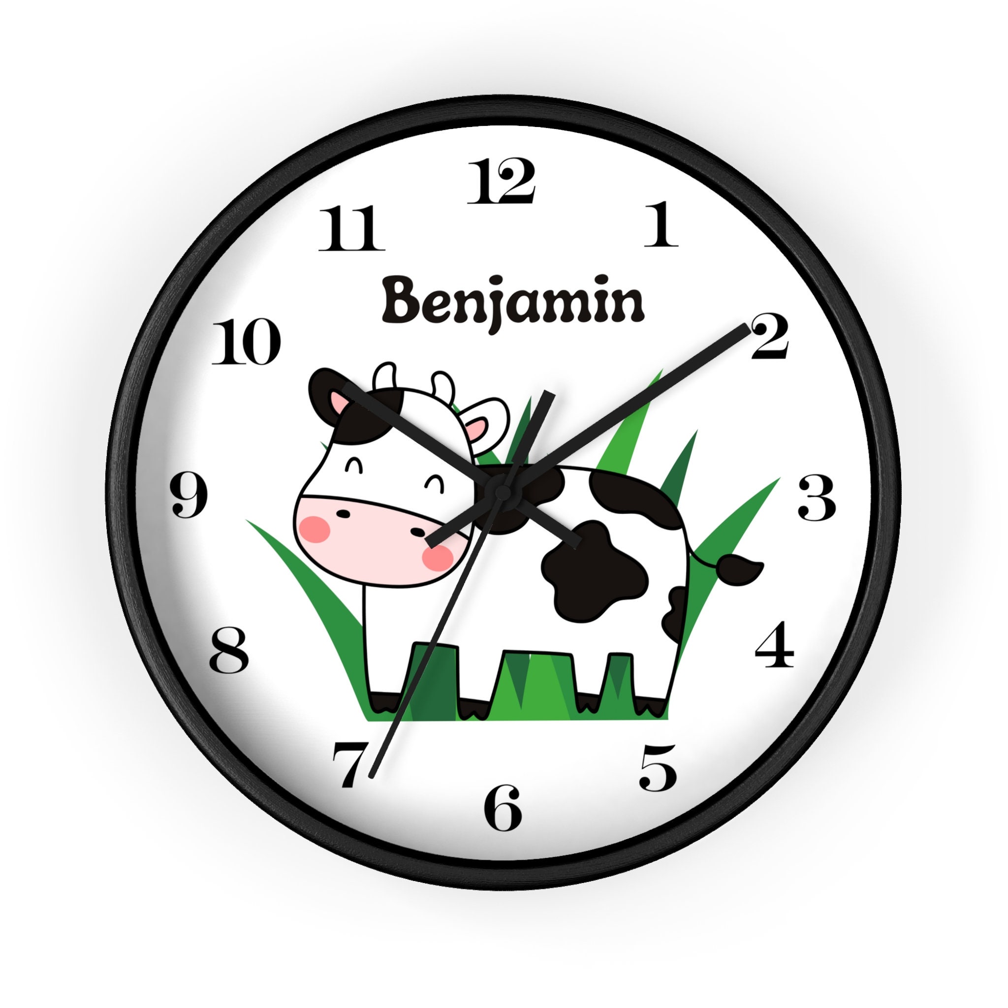 Personalized Cow Clock Kids Room Wall Decor Farm Animal Theme - Etsy