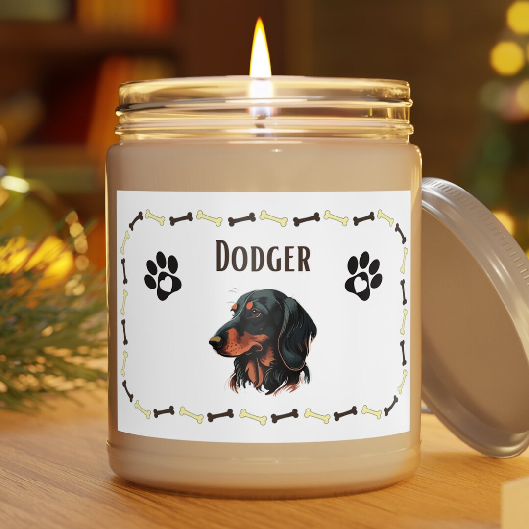 Personalized Dachshund Candle: Custom Pet Gift for Dog Lover - Etsy