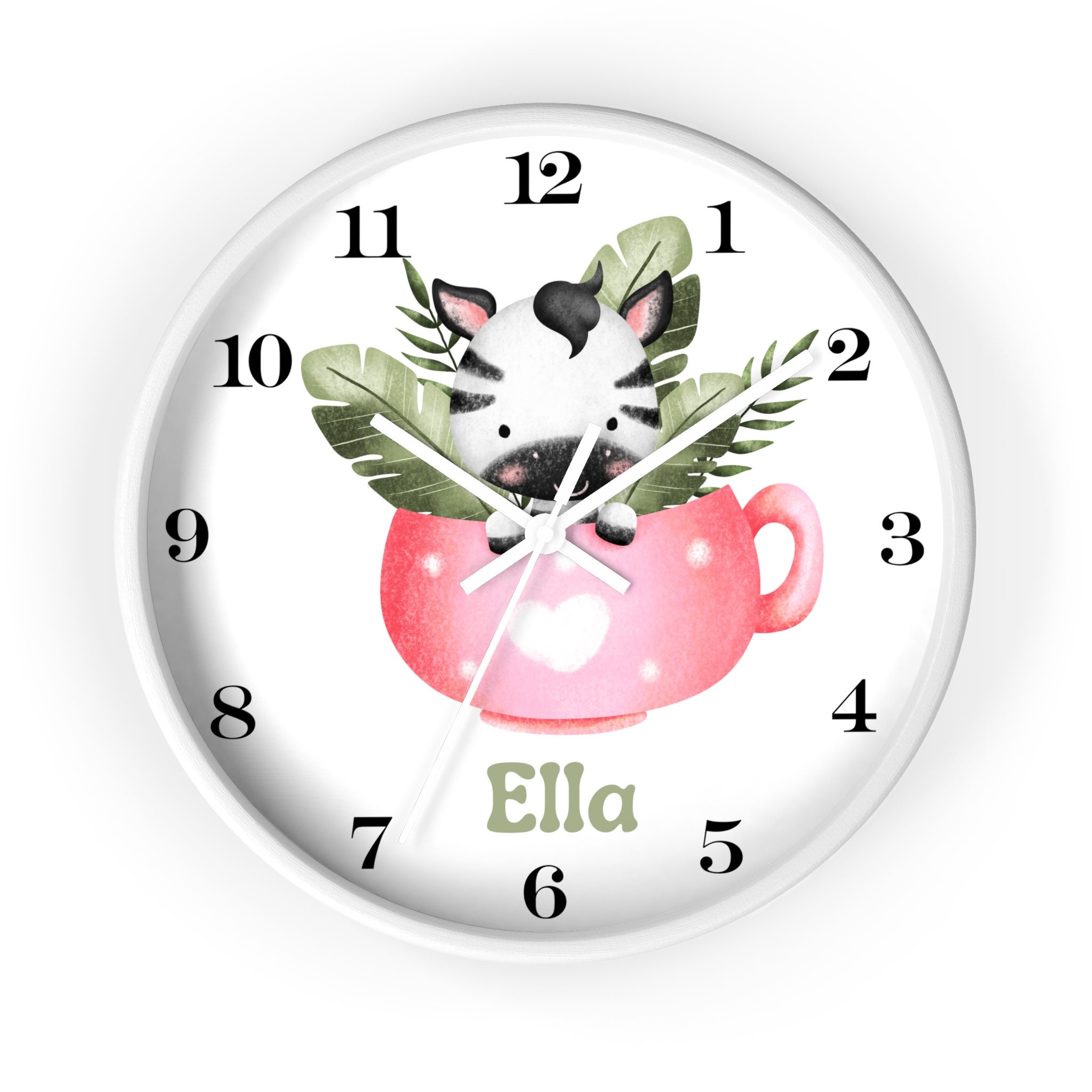 Personalized Zebra Clock Kids Wall Decor Zebra Theme Room - Etsy