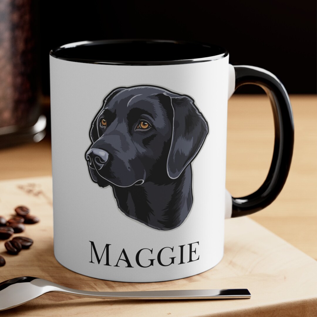 Personalized Black Labrador Coffee Mug Dog Mug Black Lab Mug Custom Dog ...