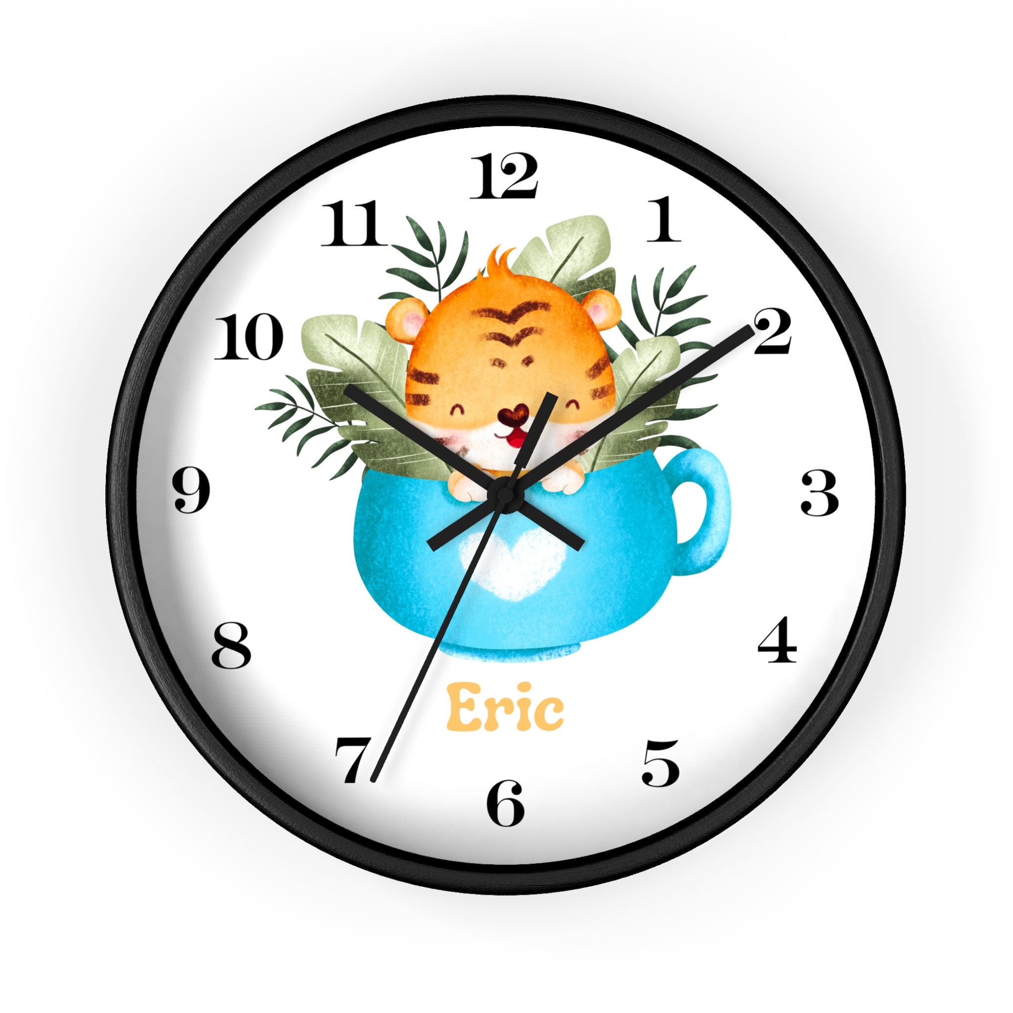 Personalized Tiger Clock Custom Kids Wall Decor Roaring Tiger - Etsy
