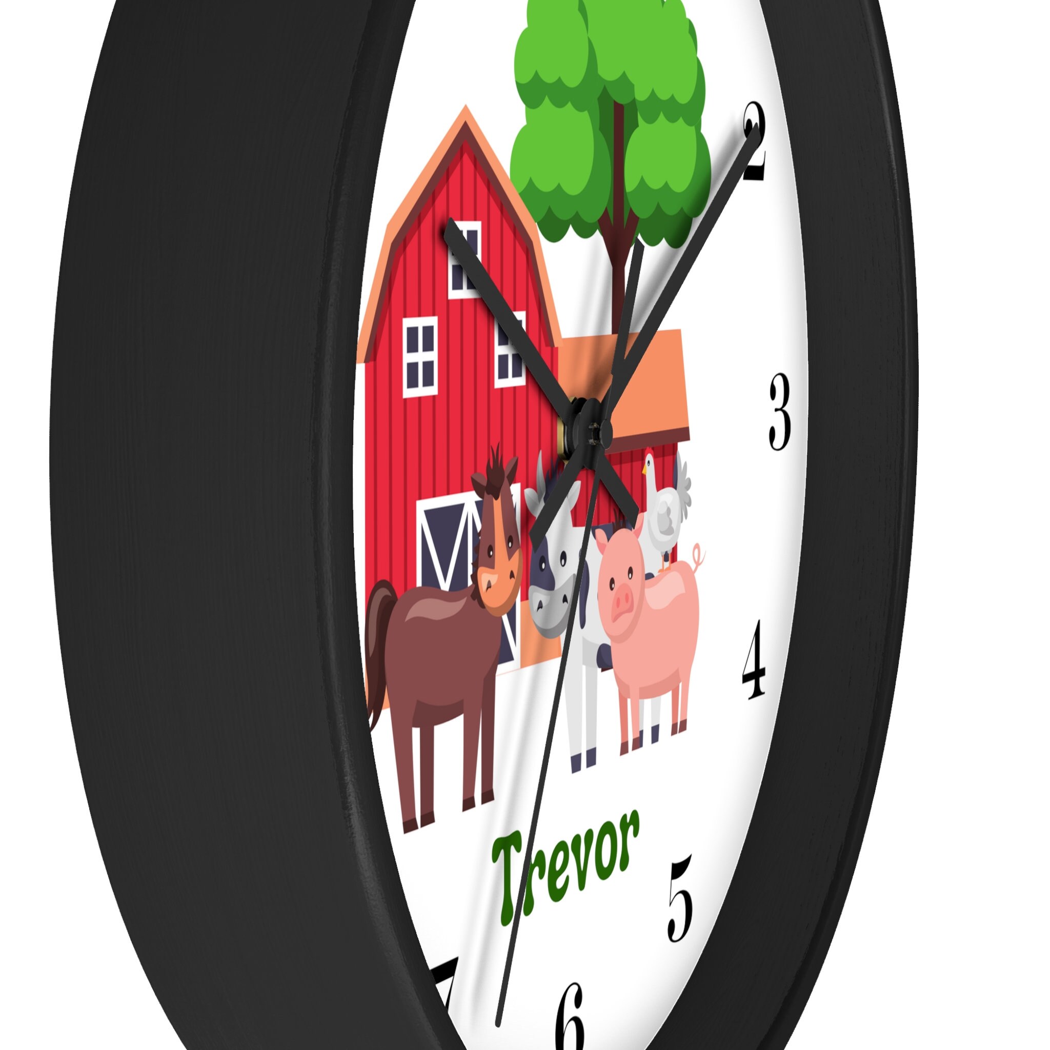 Personalized Barnyard Clock Custom Kids Wall Decor Farm Animal - Etsy