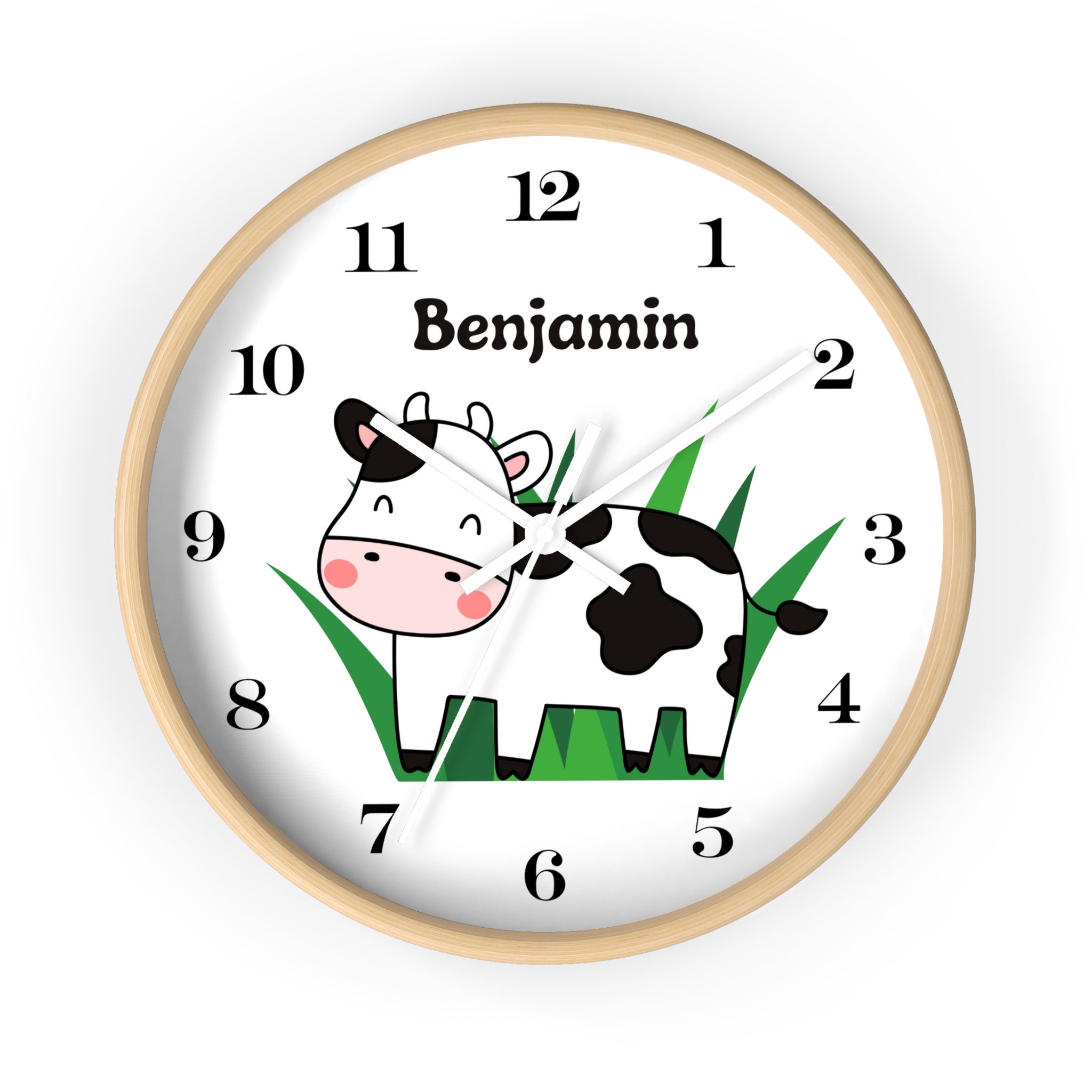 Personalized Cow Clock Kids Room Wall Decor Farm Animal Theme - Etsy