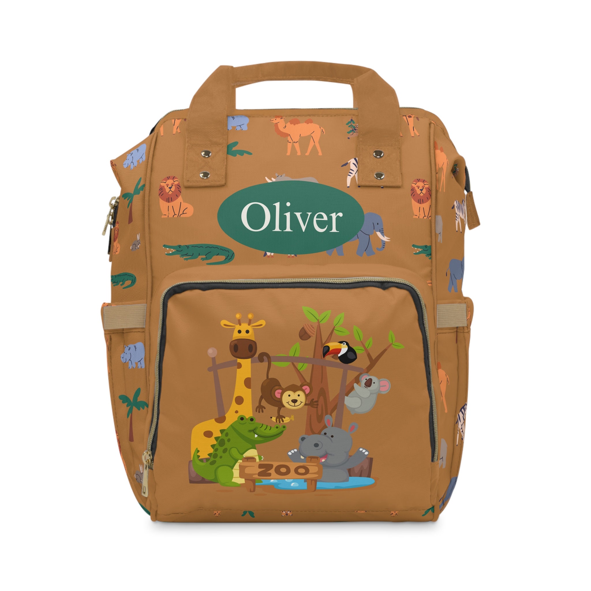 Personalized Kids Zoo Animals Backpack School Bag With Zoo Animals Kid ...
