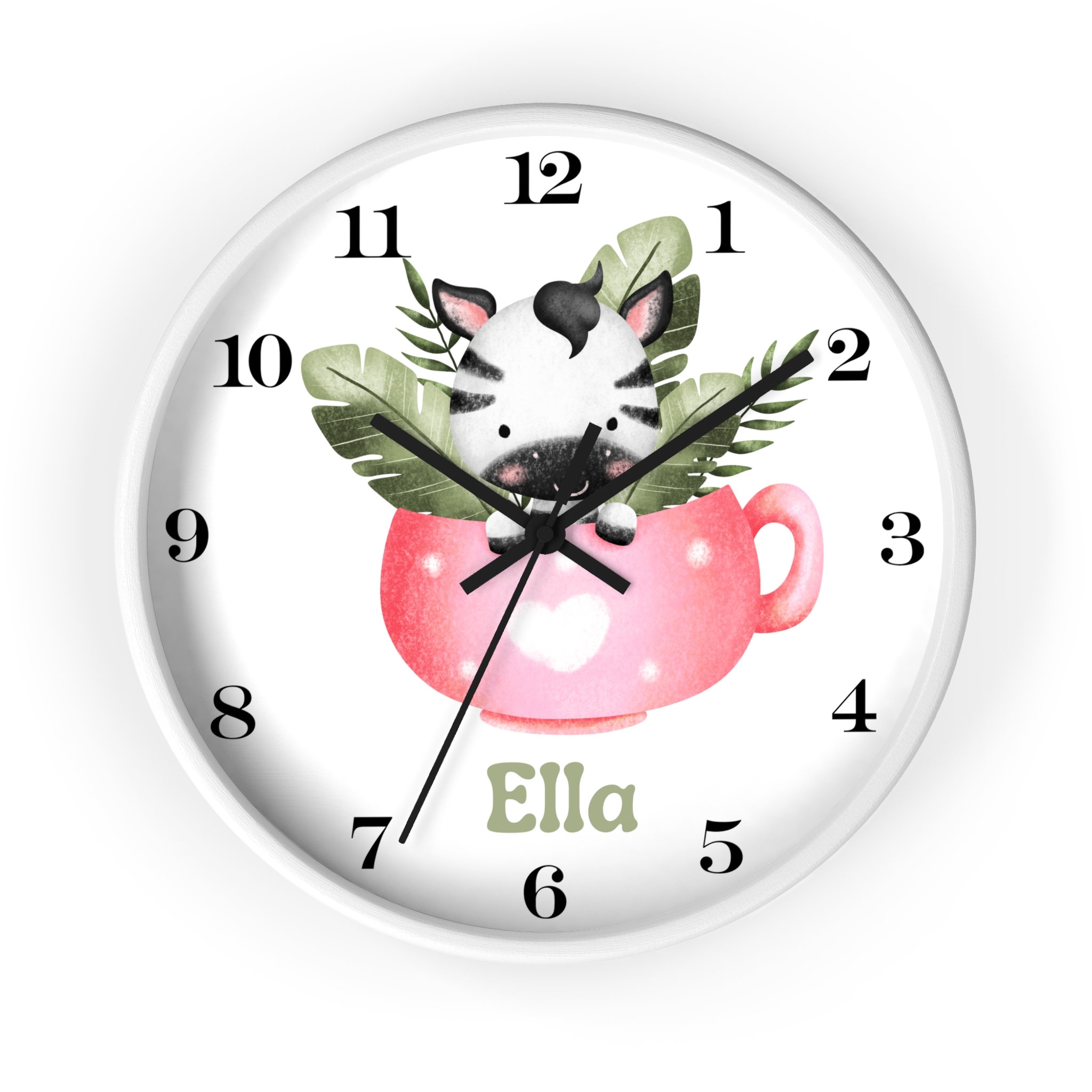 Personalized Zebra Clock Kids Wall Decor Zebra Theme Room - Etsy