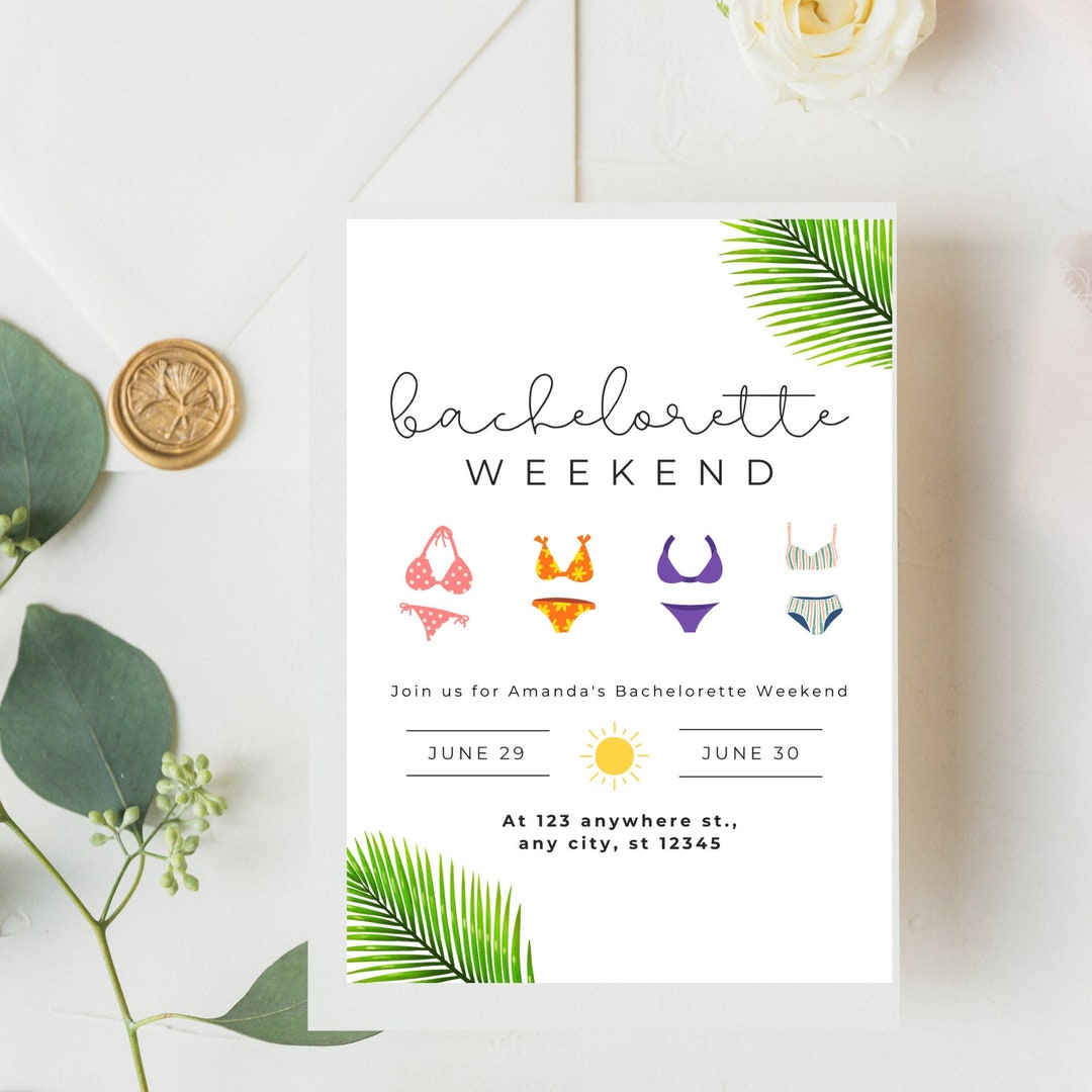 Bachelorette Party Invitation Printable Editable Template Invitation ...