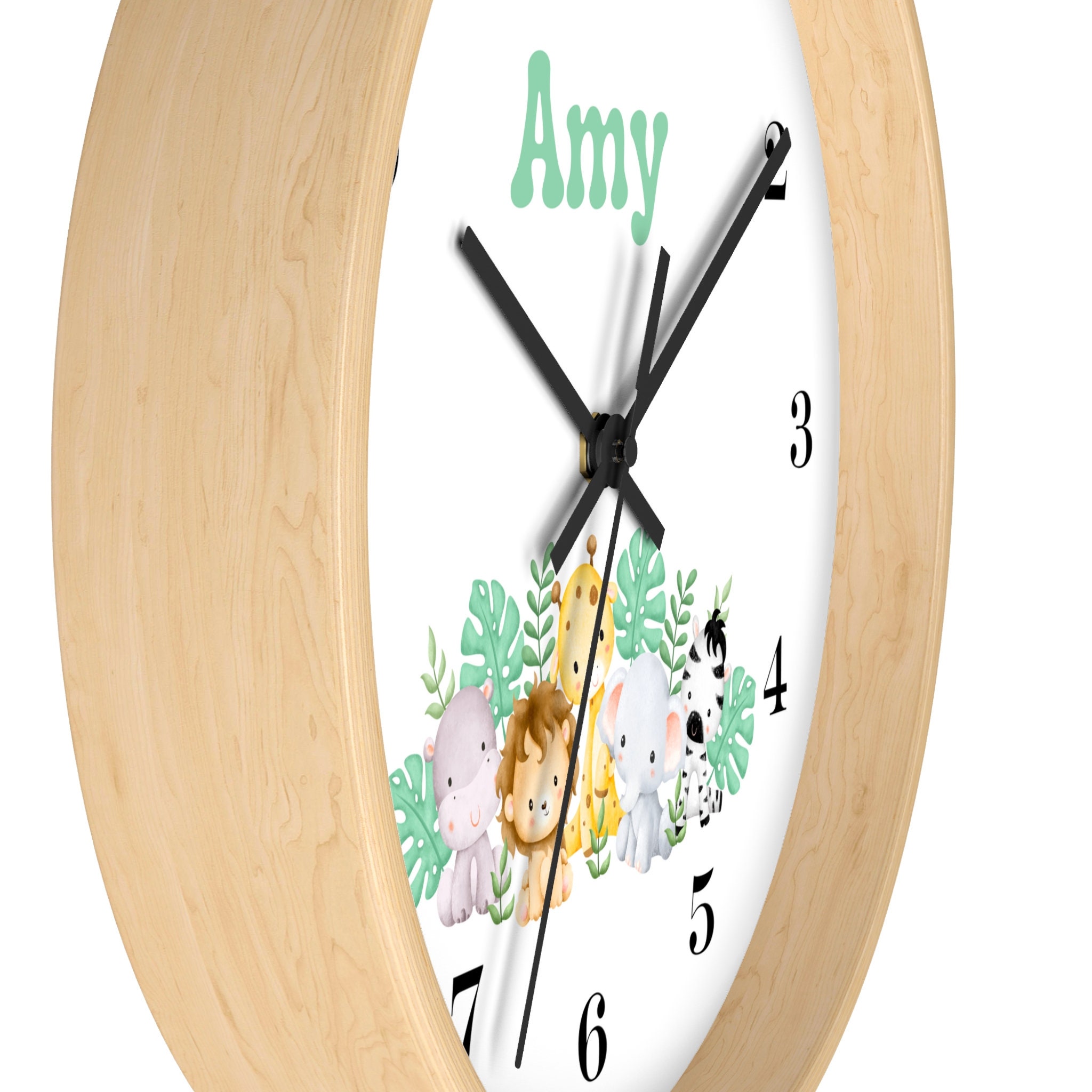 Personalized Safari Clock Custom Kids Wall Decor Fun Safari - Etsy