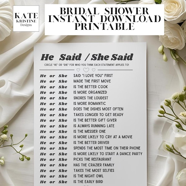He Said She Said - Etsy