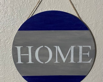 Chevron Home Wooden Sign, Wooden Signs, Hanging Wooden Sign, Home Sign ...