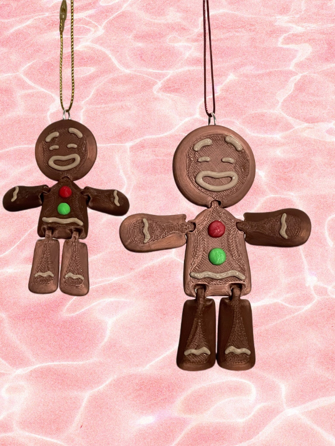 3D Gingerbread Ornaments-2 Sizes - Etsy