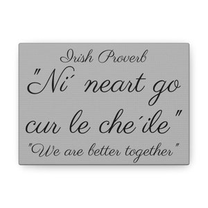 Irish Proverb- Gaelic With Translation- Canvas Wall Art - Etsy