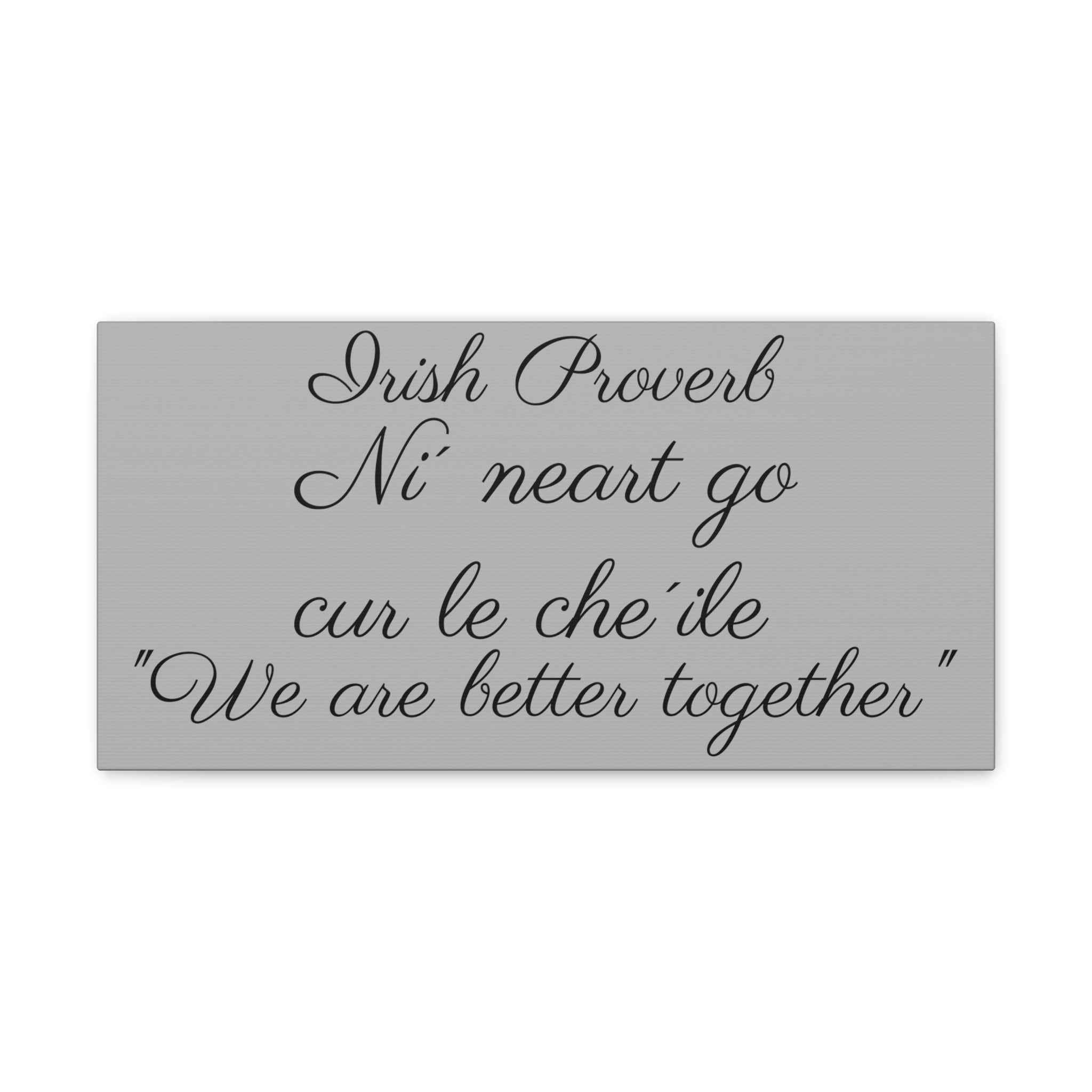Irish Proverb- Gaelic With Translation- Canvas Wall Art - Etsy
