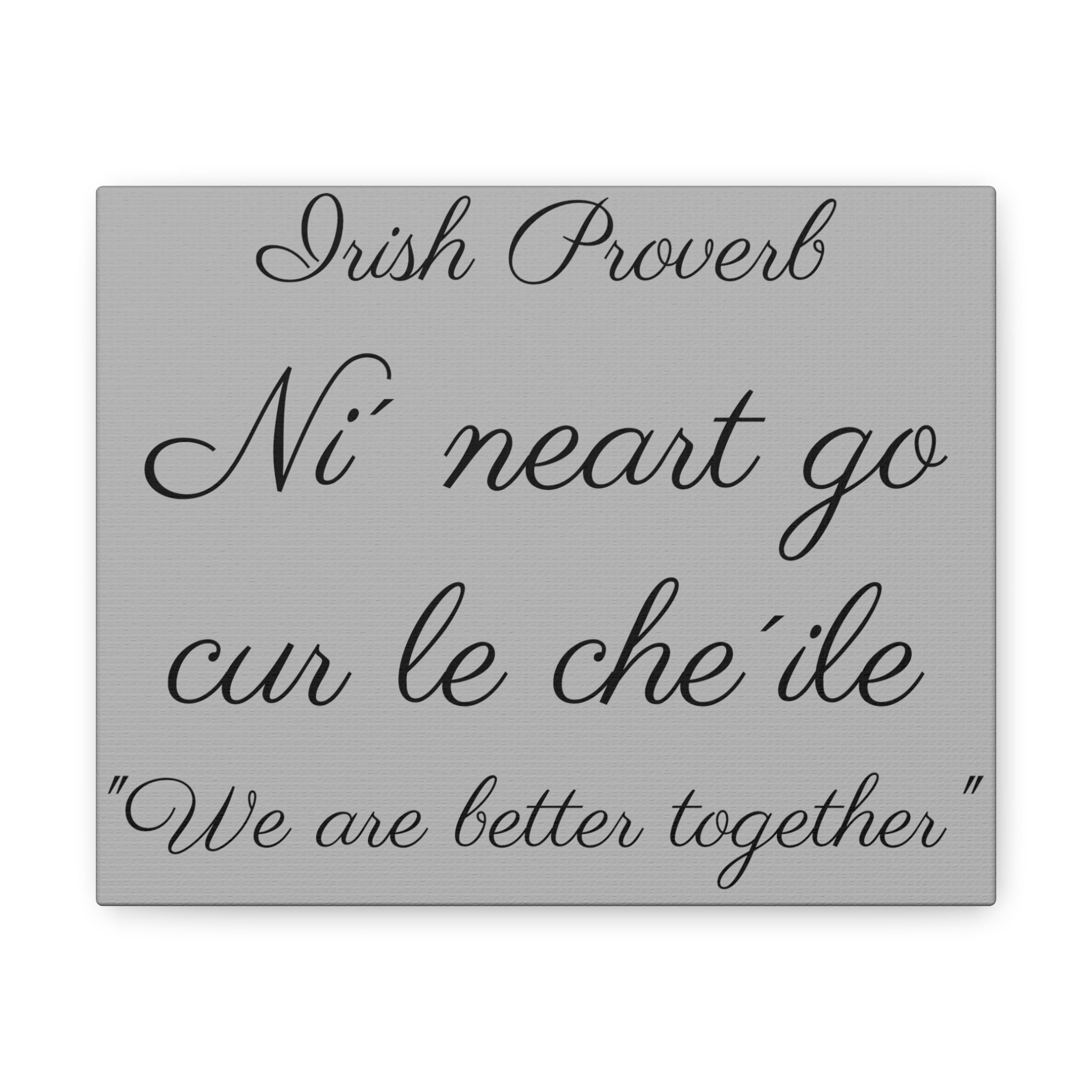 Irish Proverb- Gaelic With Translation- Canvas Wall Art - Etsy