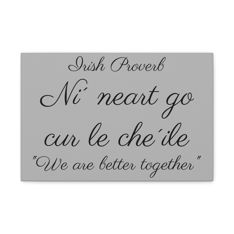 Irish Proverb- Gaelic With Translation- Canvas Wall Art - Etsy