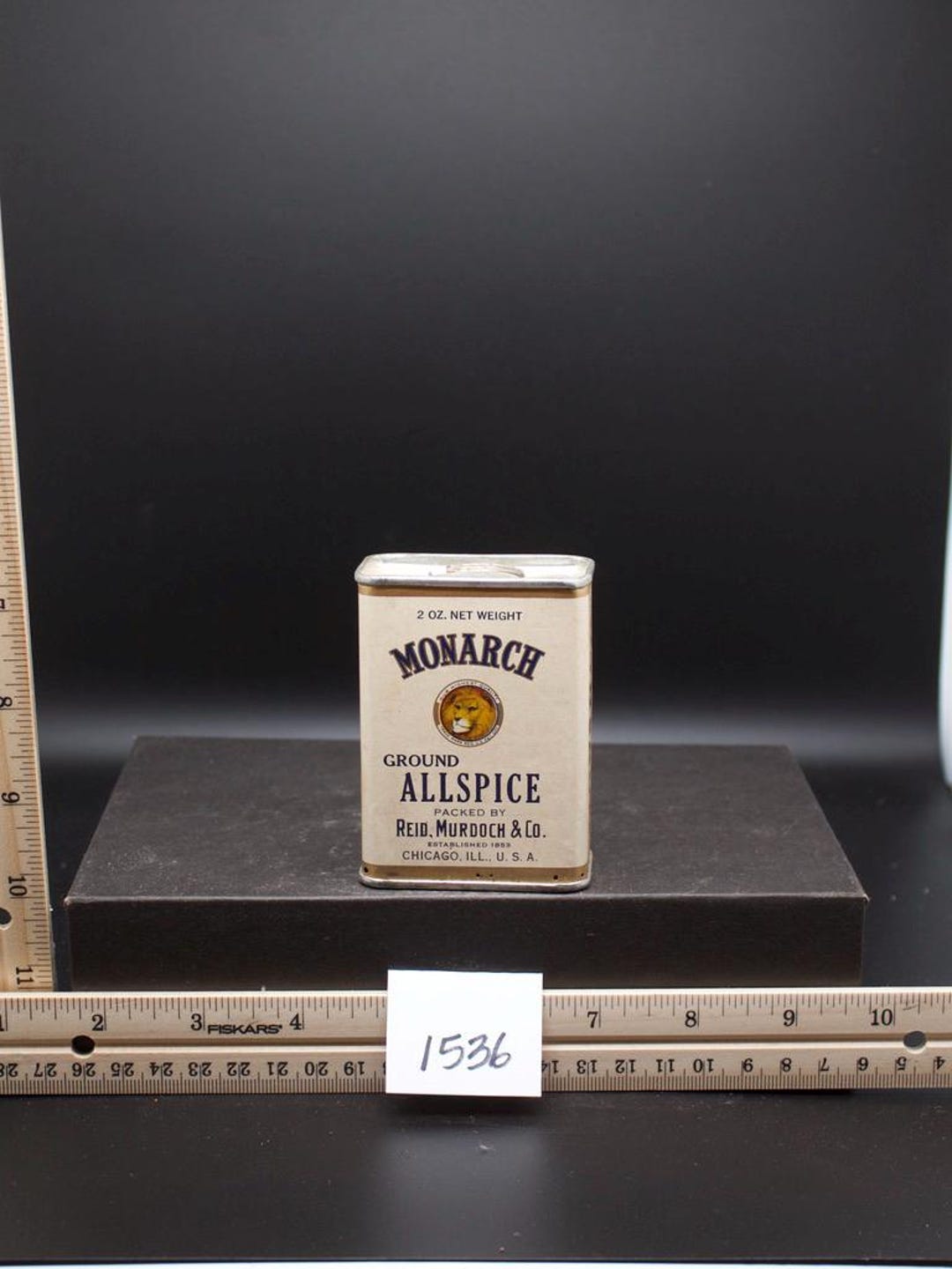 Antique Original Monarch Allspice 2 Ounce Spice Tin With Original ...