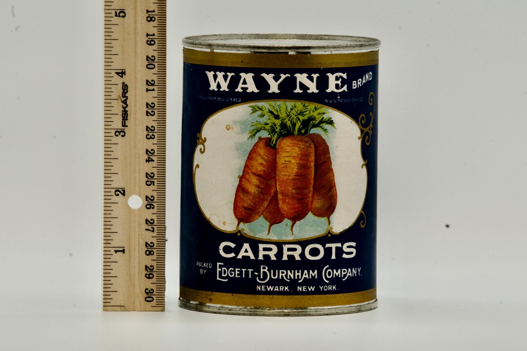 Vintage Wayne Brand Carrots Label With Decorative Tin (603) - Etsy