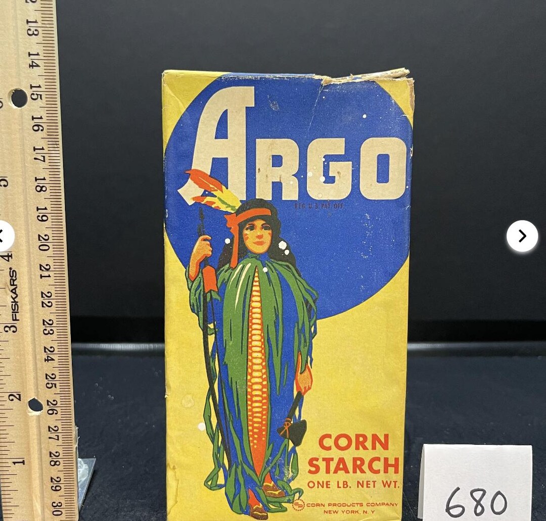 Vintage Argo Cornstarch Box With Original Contents (680) - Etsy