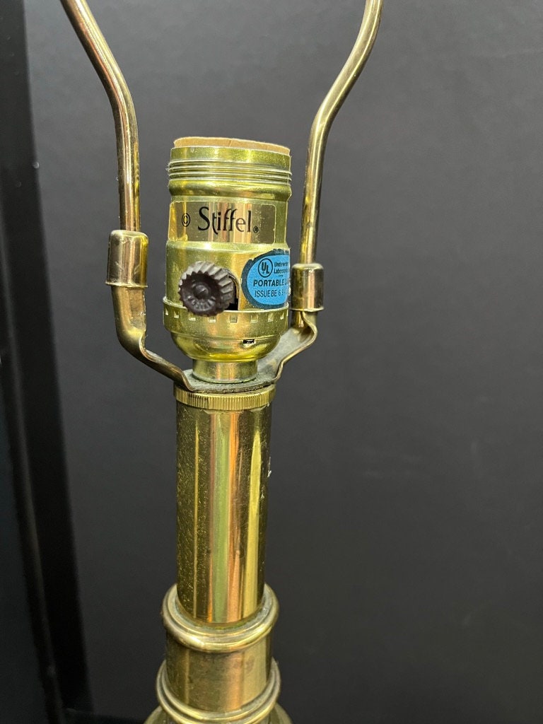 Mid Century Stiffel Hollywood Regency Brass Lamp With Original Finial ...