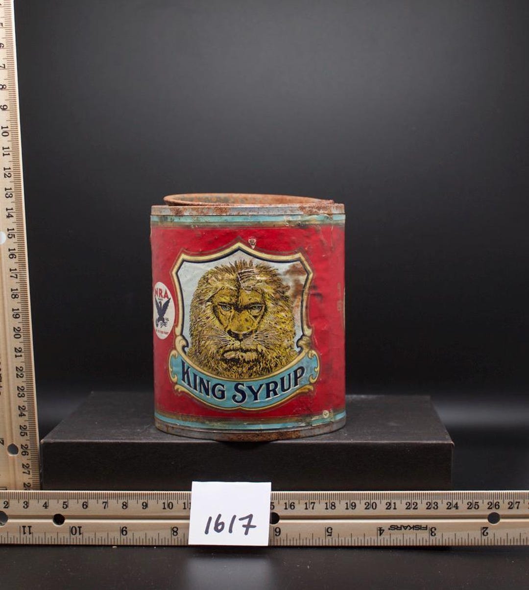 Vintage Original King Brand Syrup Tin With Original Lid and Label ...