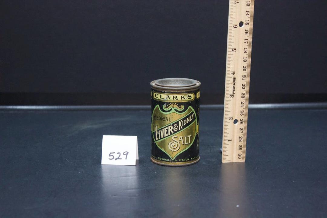Antique Clarks Medical Liver & Kidney Salt Tin With Original Lid 529 - Etsy