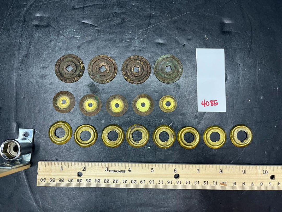 Assortment Original Victorian Drawer Knob Base Plates and Pieces (4085 ...