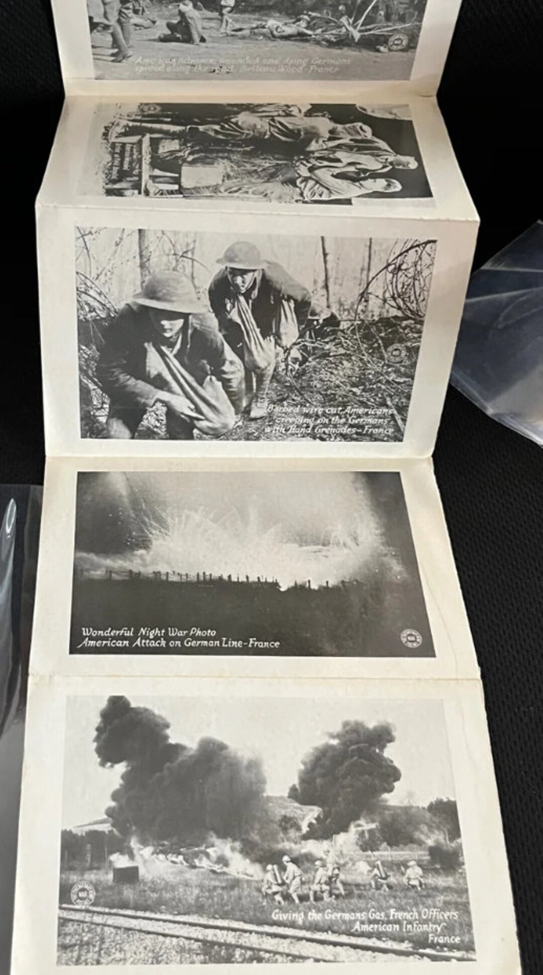 Antique Original WW1 Battlefields of France Souvenir Folding Postcard ...