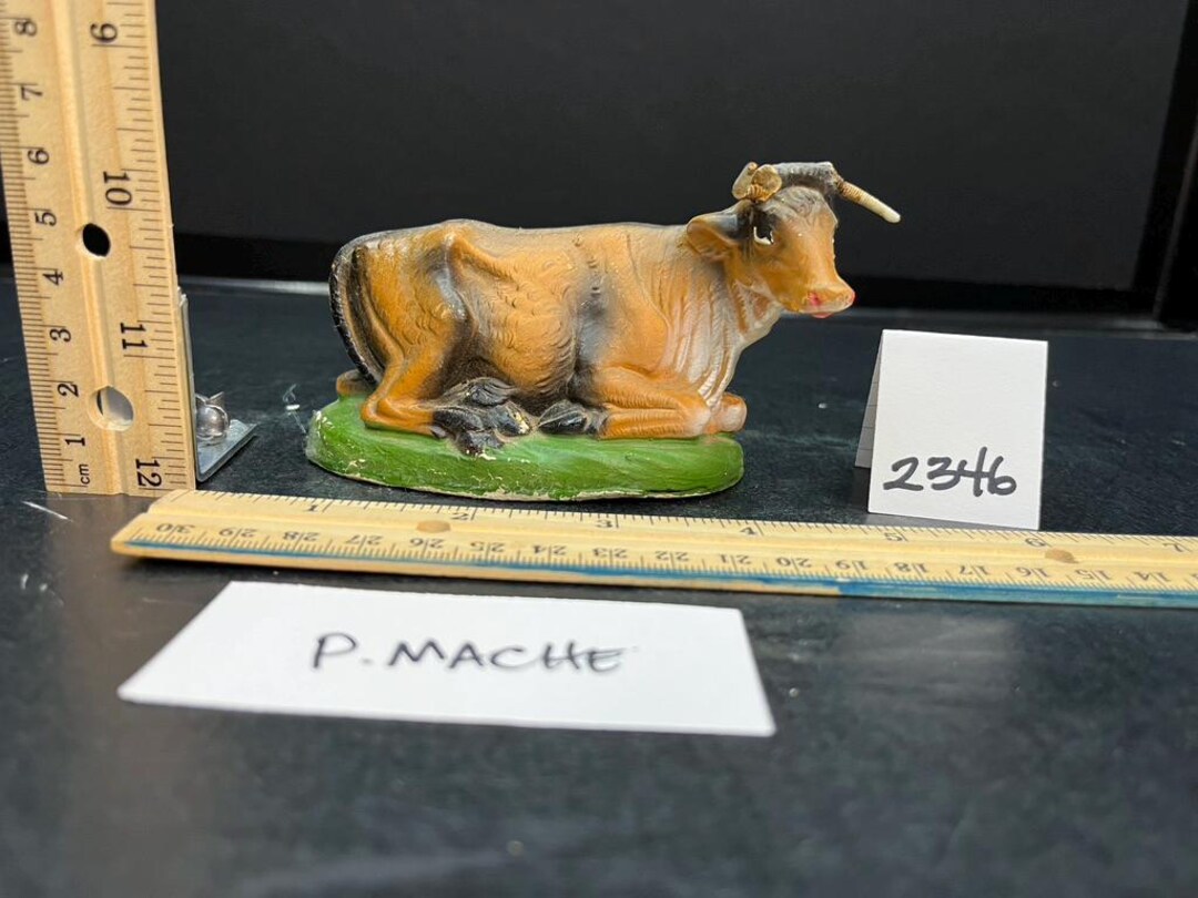 Vintage Italian Paper Mache Cow Nativity Piece Sprung Horns (2346) - Etsy